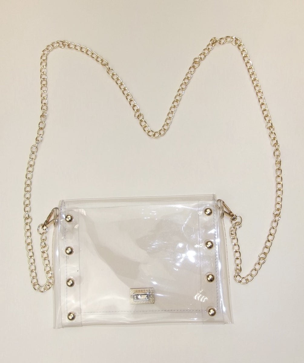 Clear Purse with Gold Chain – Episcopal School Store